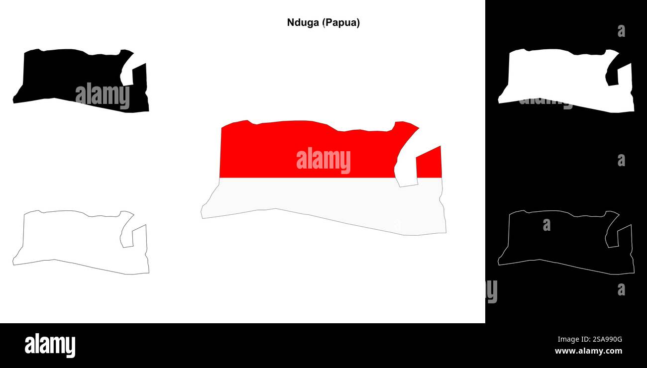 Nduga blank outline map set Stock Vector Image & Art - Alamy