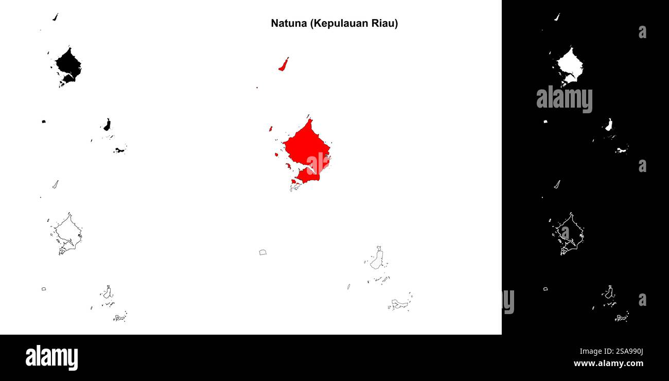 Natuna blank outline map set Stock Vector Image & Art - Alamy