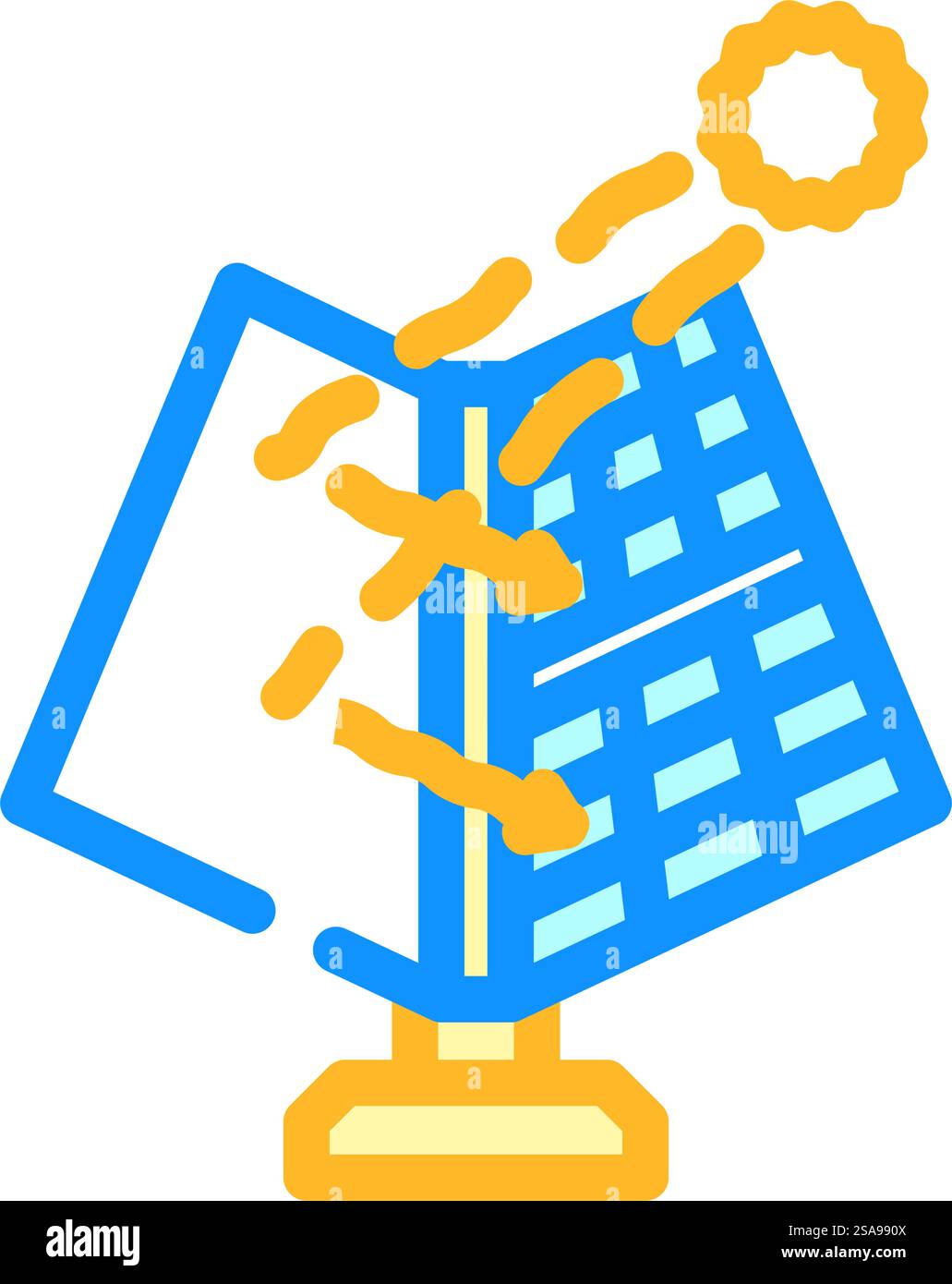 reflectors solar panel color icon vector. reflectors solar panel sign ...