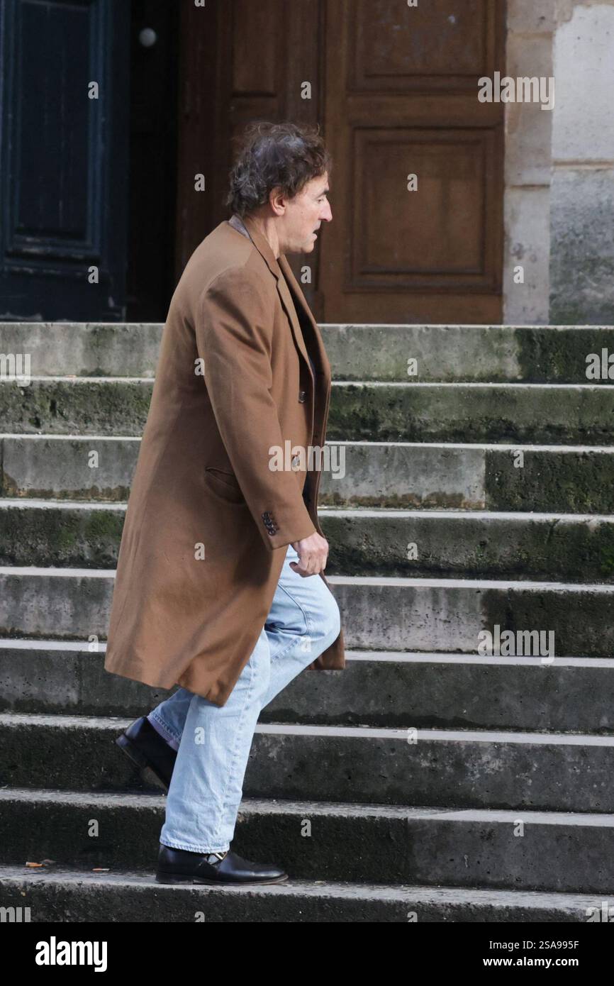 Albert Dupontel arriving at the funeral ceremony of French director ...