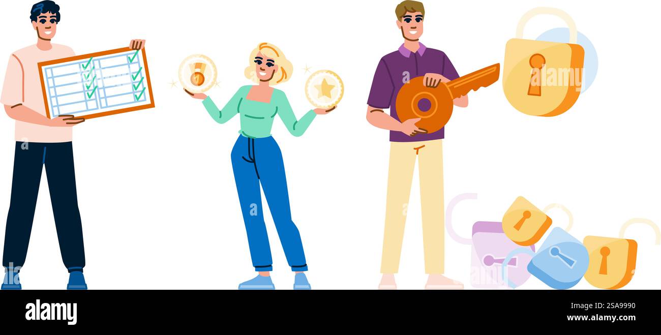 rewards gamification website vector. points competition, levels badges ...