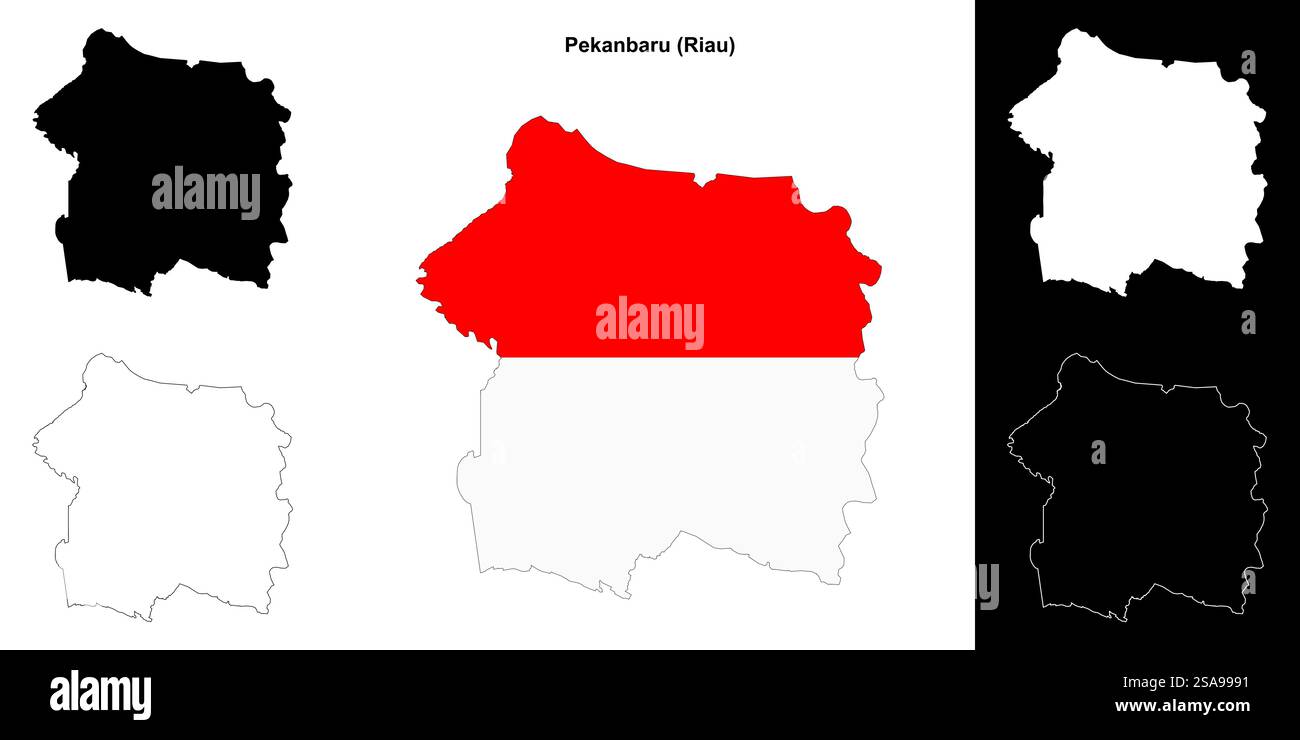 Blank pekanbaru map hi-res stock photography and images - Alamy