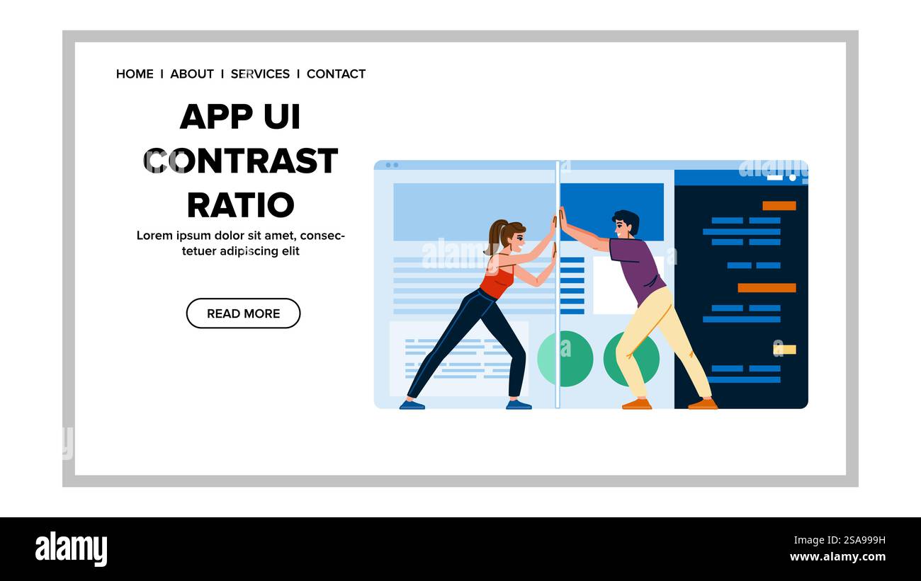 gdelines app ui contrast ratio vector. wcag visual, impairment vision ...