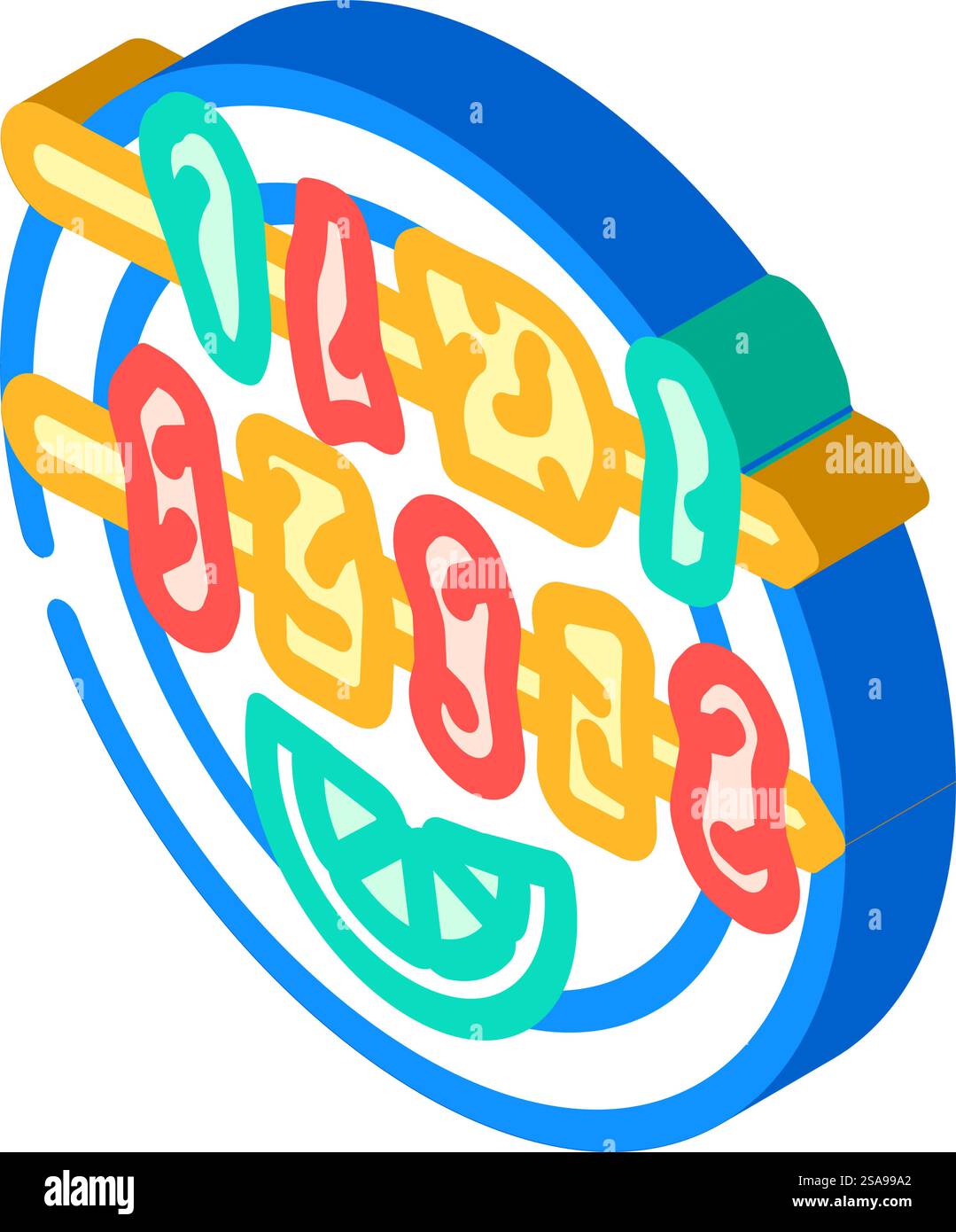 paneer tikka indian cuisine isometric icon vector. paneer tikka indian ...