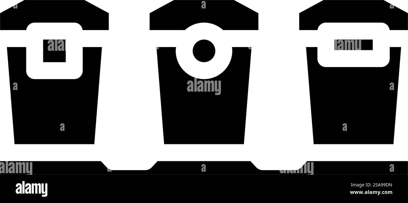 segregation waste sorting glyph icon vector. segregation waste sorting ...