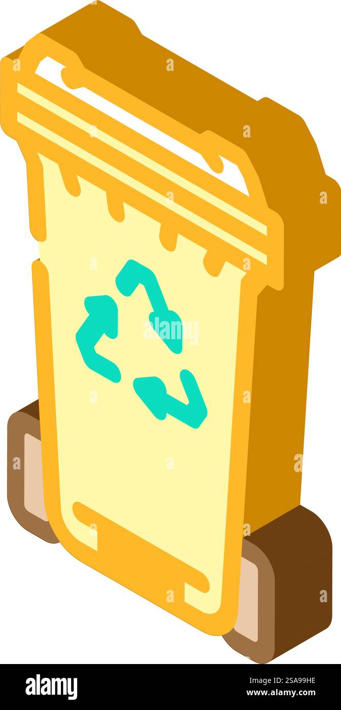 bin waste sorting isometric icon vector. bin waste sorting sign ...