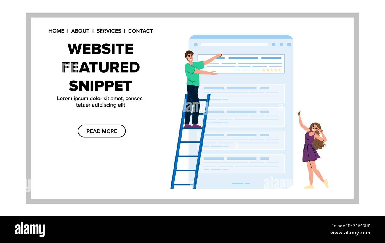 seo website featured snippet vector. content ranking, algorithm ...