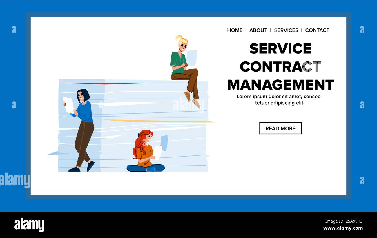 agreement service contrac management vector. vendor procurement ...