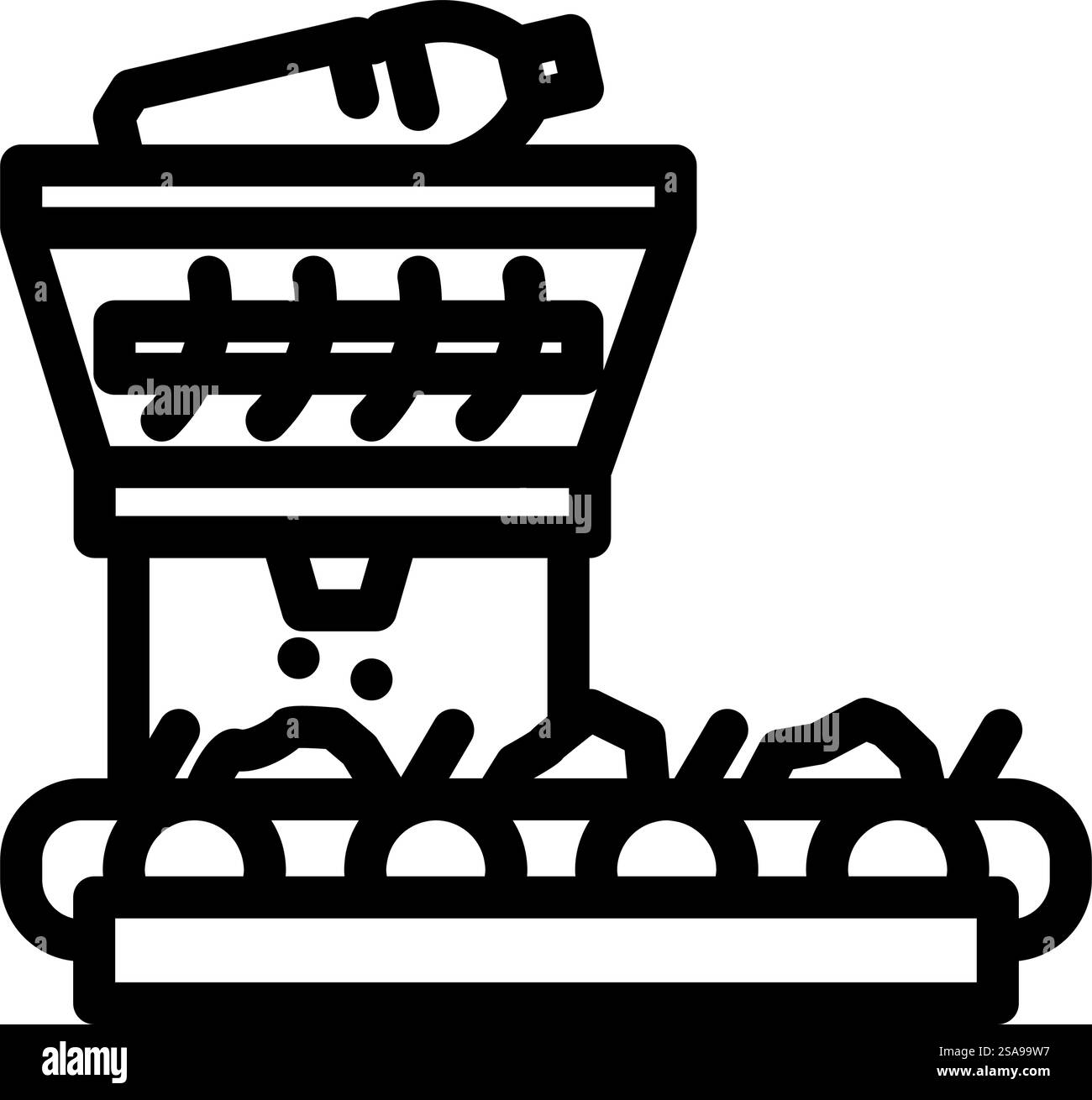 organic waste sorting line icon vector. organic waste sorting sign ...
