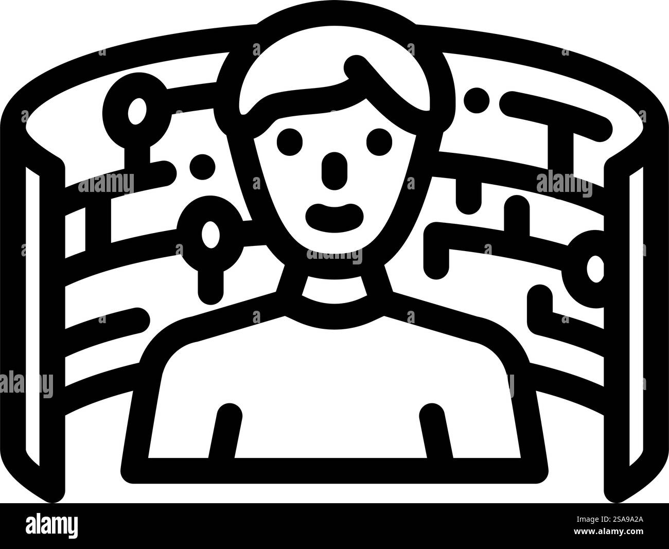 digital explorer tech enthusiast line icon vector. digital explorer ...