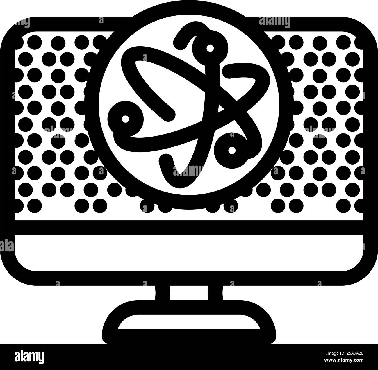 dot technology quantum line icon vector. dot technology quantum sign ...