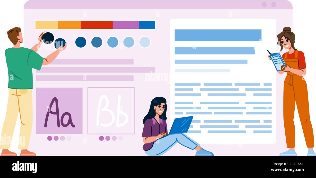 ux style guide website vector. web ui, page layout, app medical ux ...