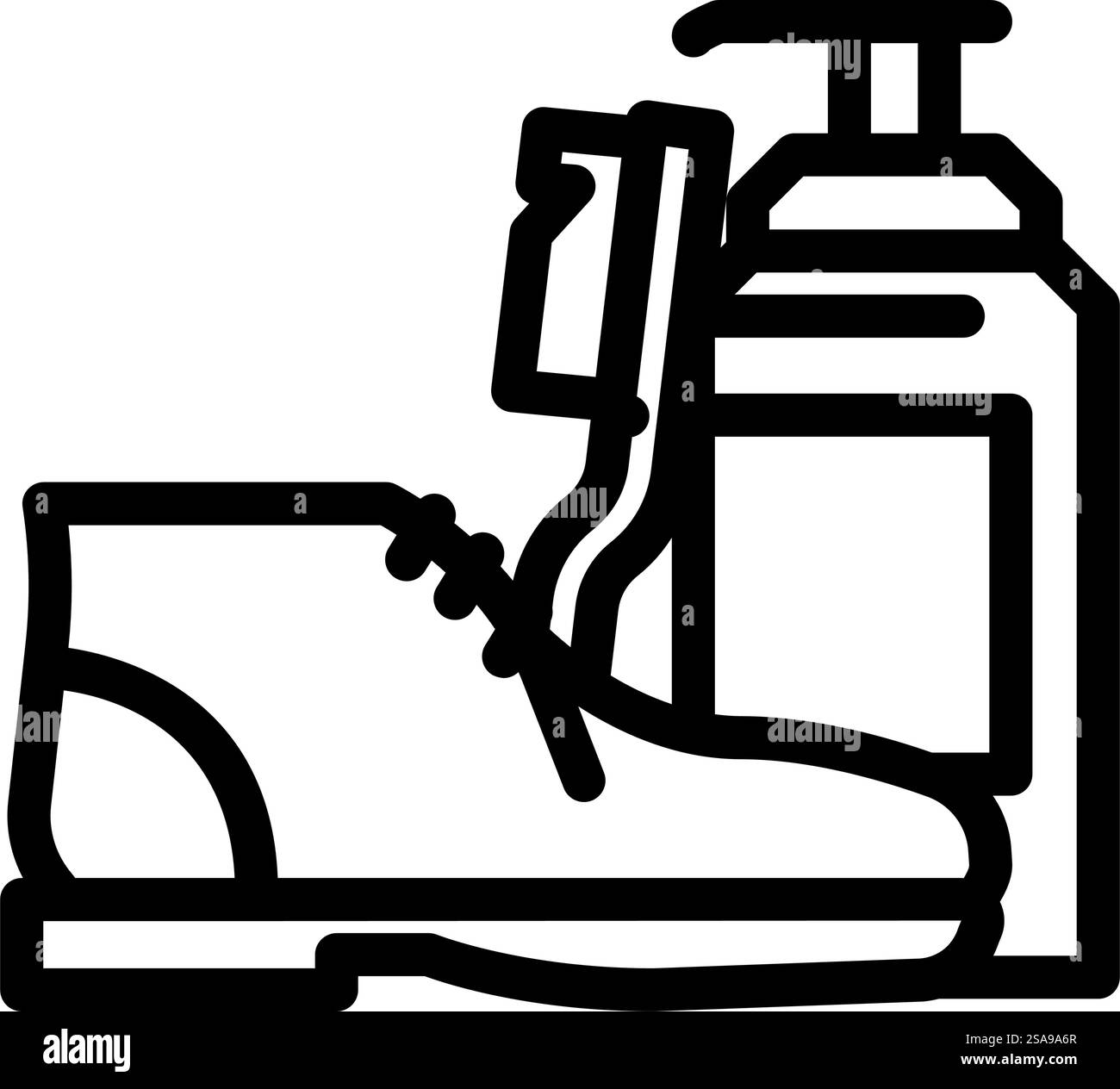 suede cleaning line icon vector. suede cleaning sign. isolated contour ...