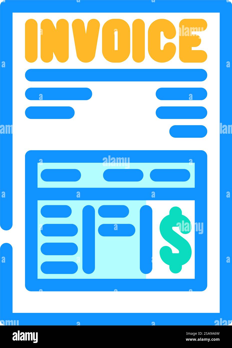 invoicing business process color icon vector. invoicing business process sign. isolated symbol ...