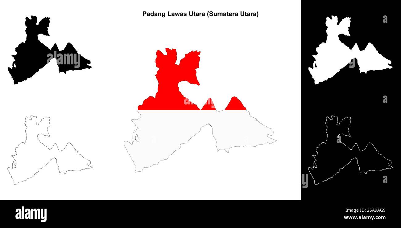 Padang lawas utara outline map hi-res stock photography and images - Alamy