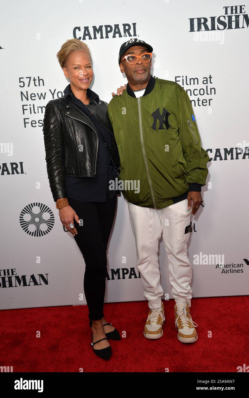 Tonya Lewis Lee and Spike Lee attending arrivals for 'The Irishman ...