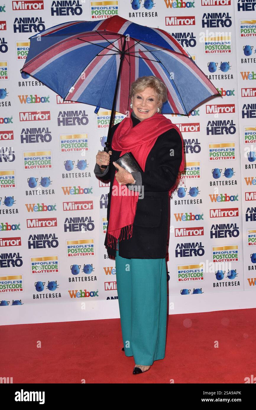 Angela Rippon attends the Mirror Animal Hero Awards 2019, in ...