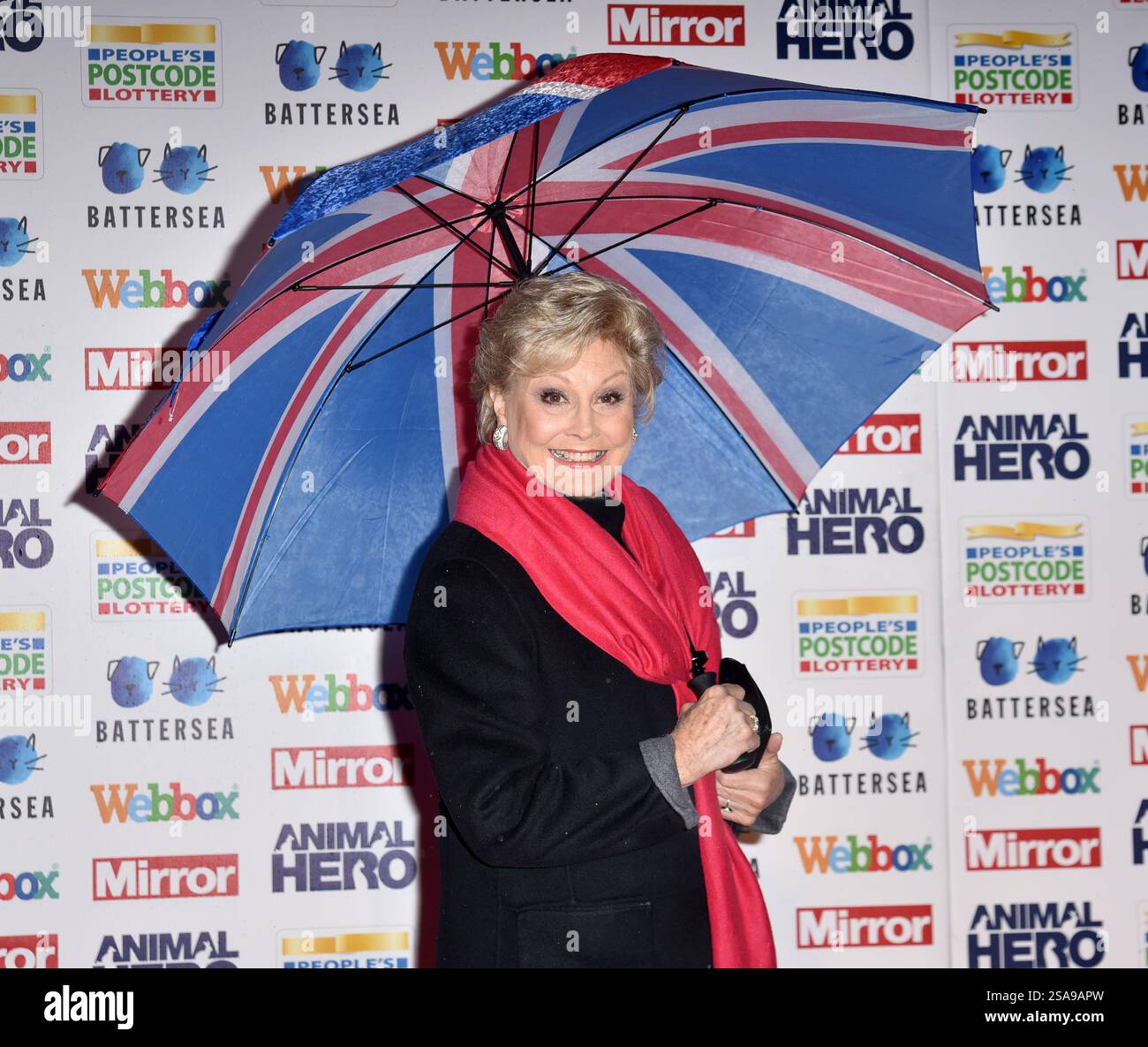 Angela Rippon attends the Mirror Animal Hero Awards 2019, in ...