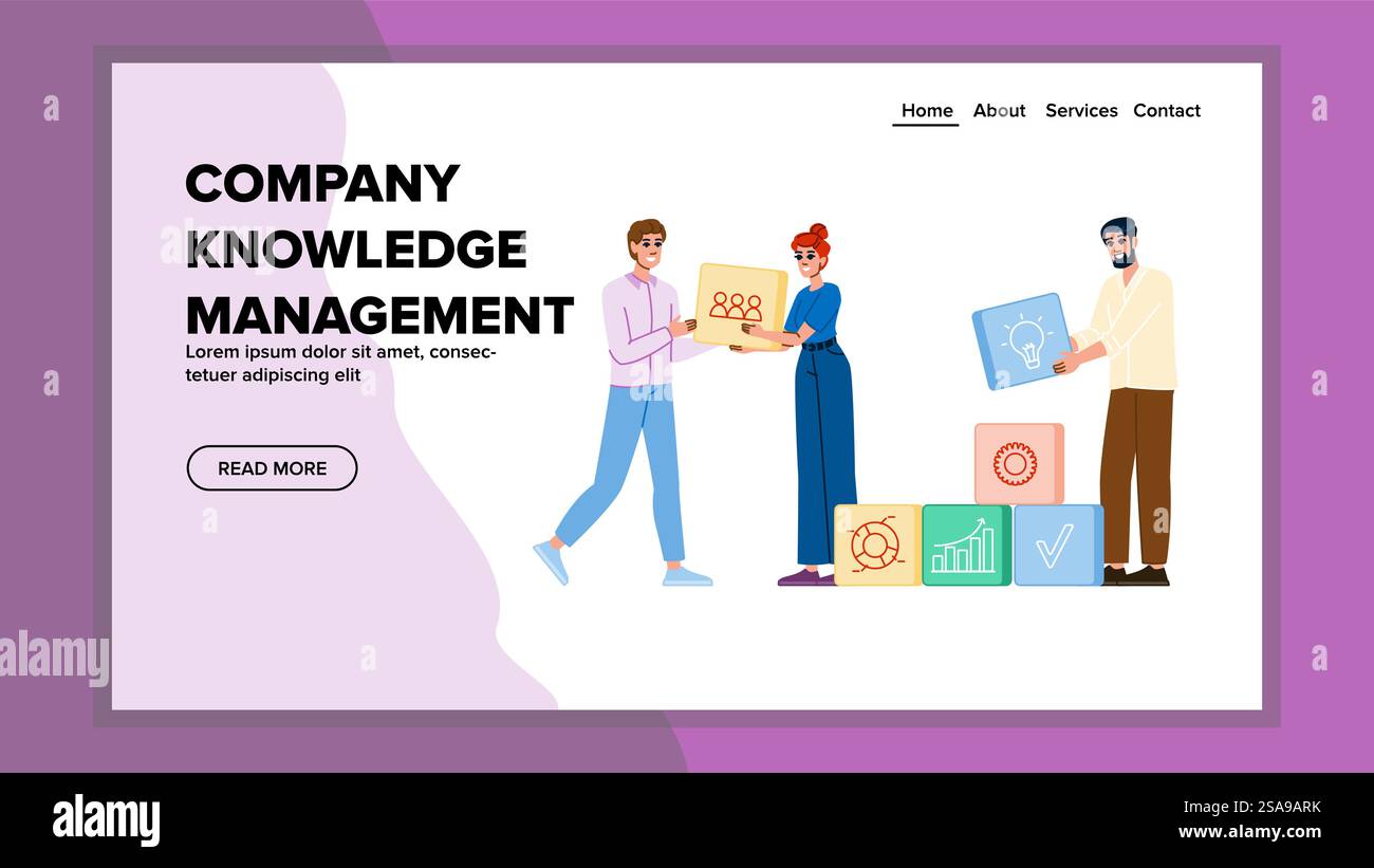 collaboration company knowledge management vector. communication ...