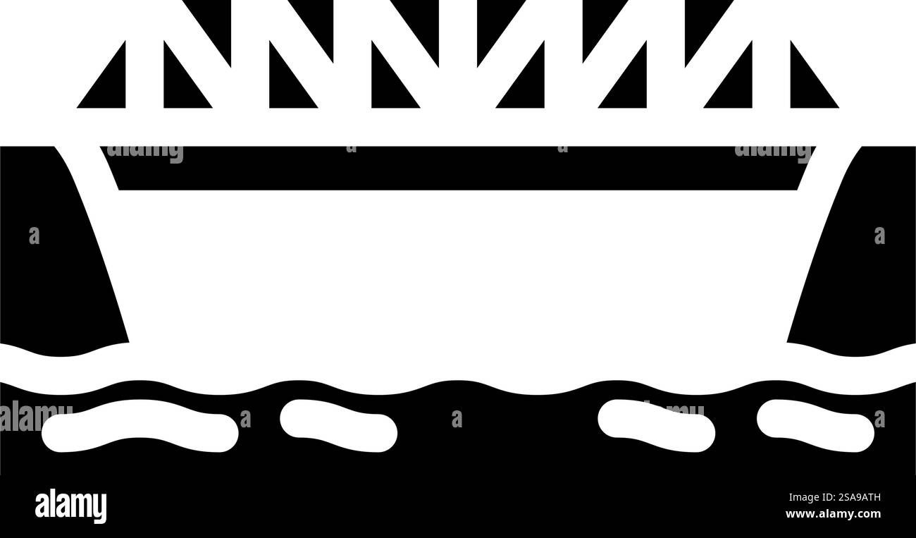 truss bridge glyph icon vector. truss bridge sign. isolated symbol ...