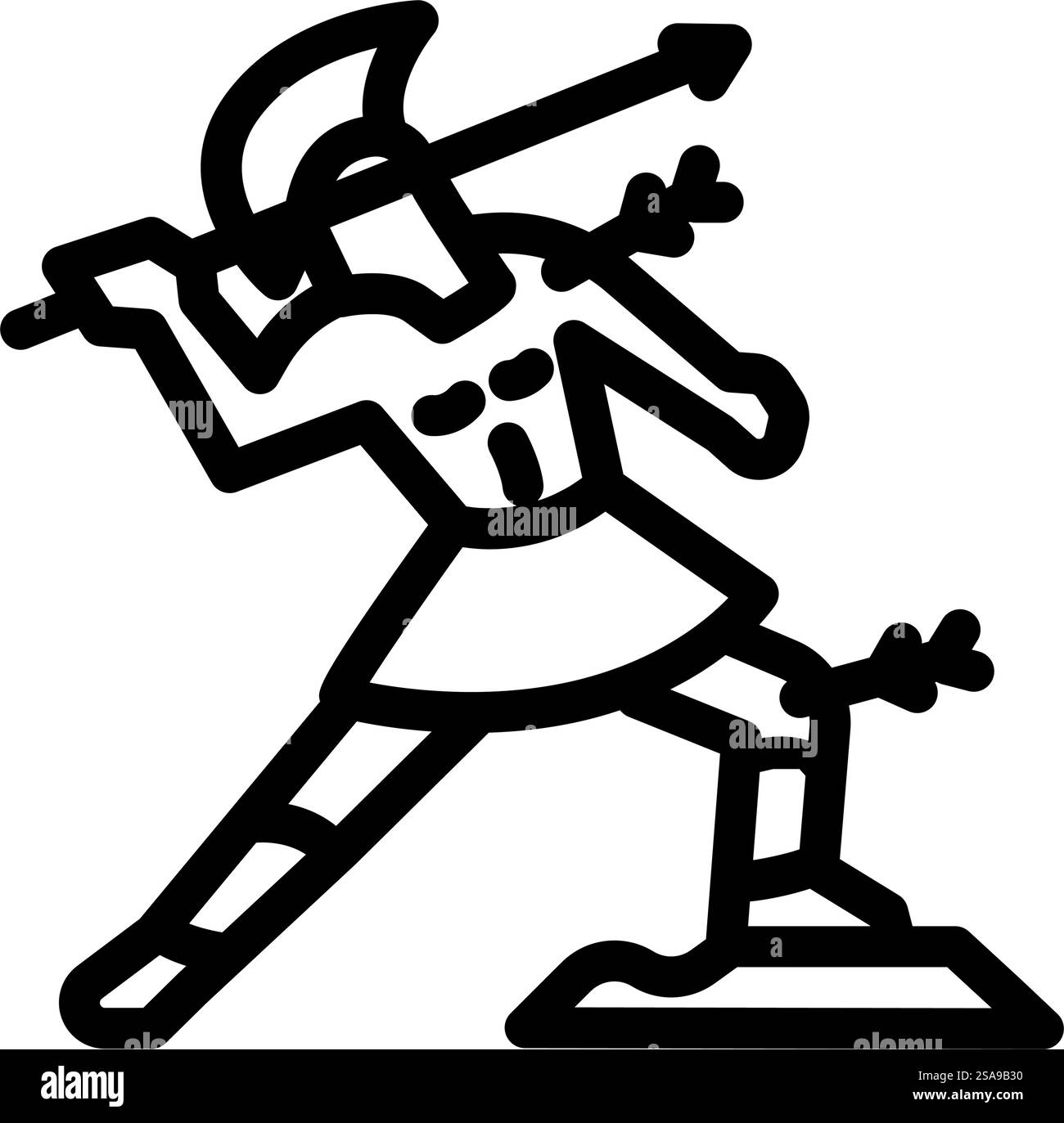 warior spartan roman greek line icon vector. warior spartan roman greek ...