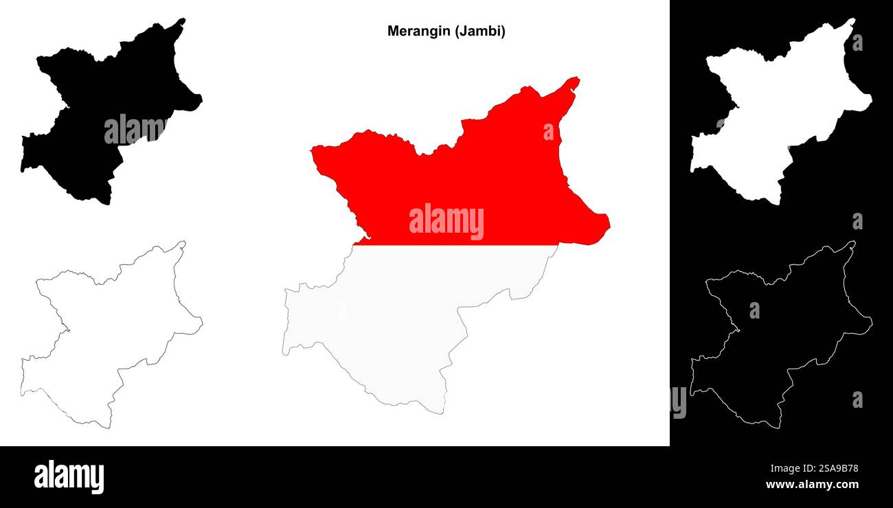 Blank merangin map hi-res stock photography and images - Alamy