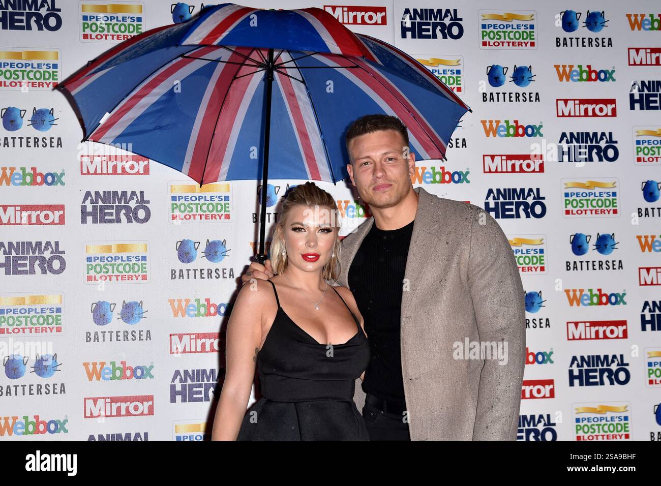 Olivia Buckland and Alex Bowen attends the Mirror Animal Hero Awards 2019, in partnership with ...