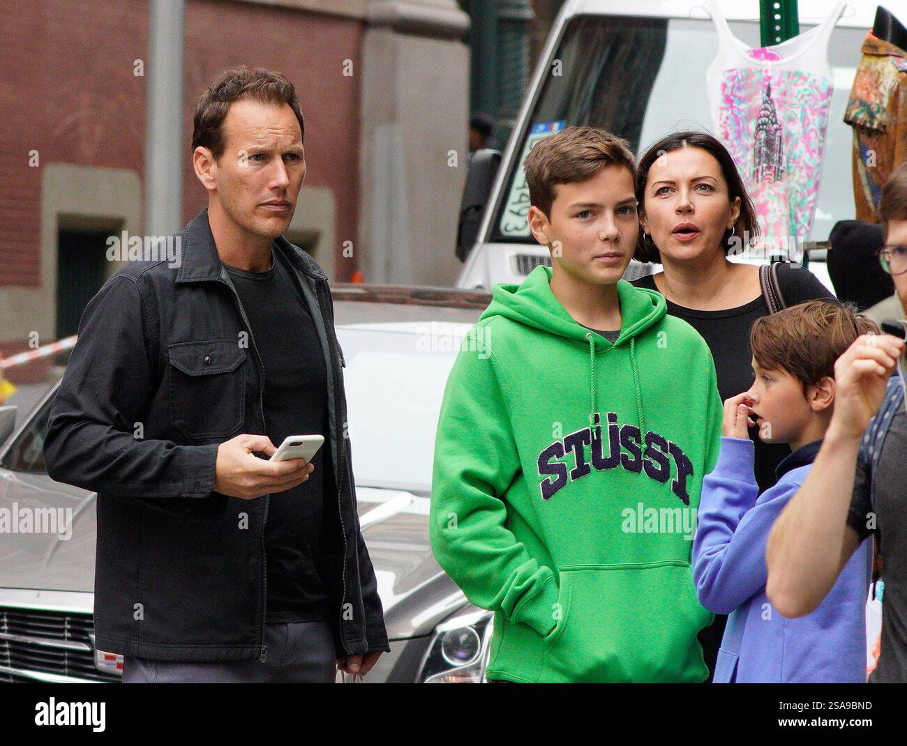 Actor Patrick Wilson, his wife Dagmara Domińczyk and their children ...