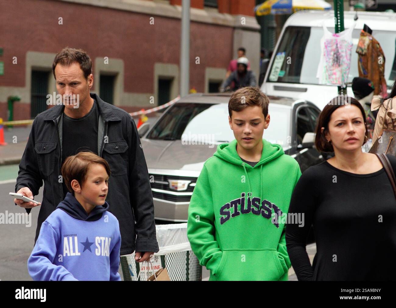 Actor Patrick Wilson, his wife Dagmara Domińczyk and their children ...