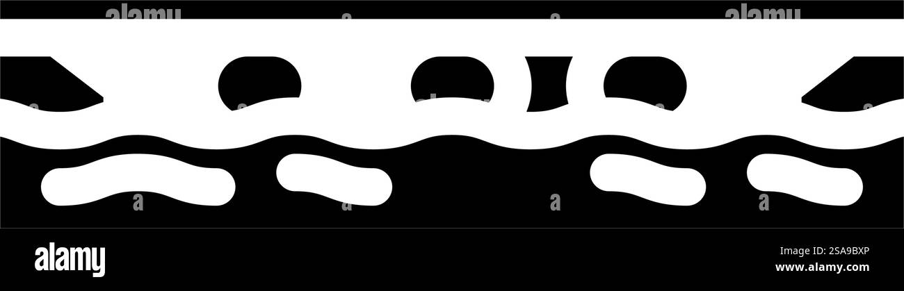 floating bridge glyph icon vector. floating bridge sign. isolated ...