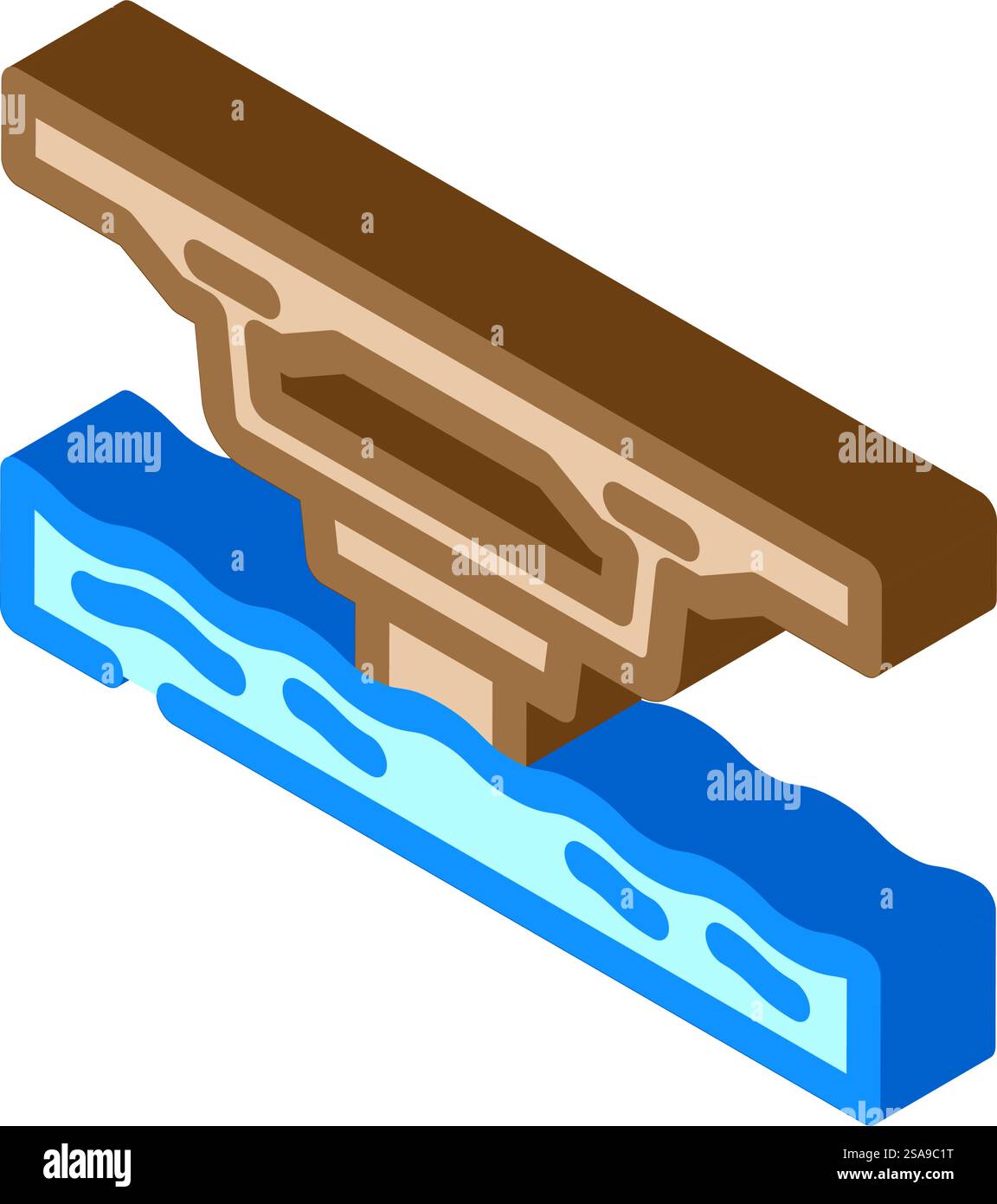 box girder bridge isometric icon vector. box girder bridge sign. isolated symbol illustration ...