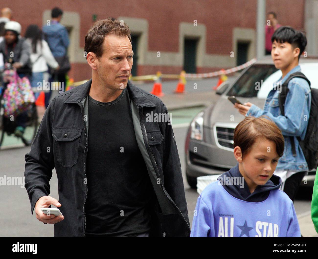 Actor Patrick Wilson, his wife Dagmara Domińczyk and their children ...