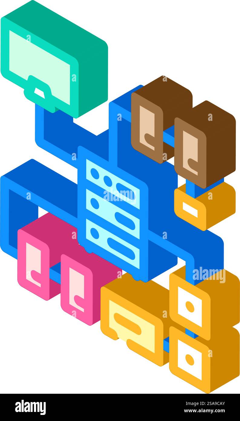 It Architecture Analyst Isometric Icon Vector It Architecture Analyst Sign Isolated Symbol