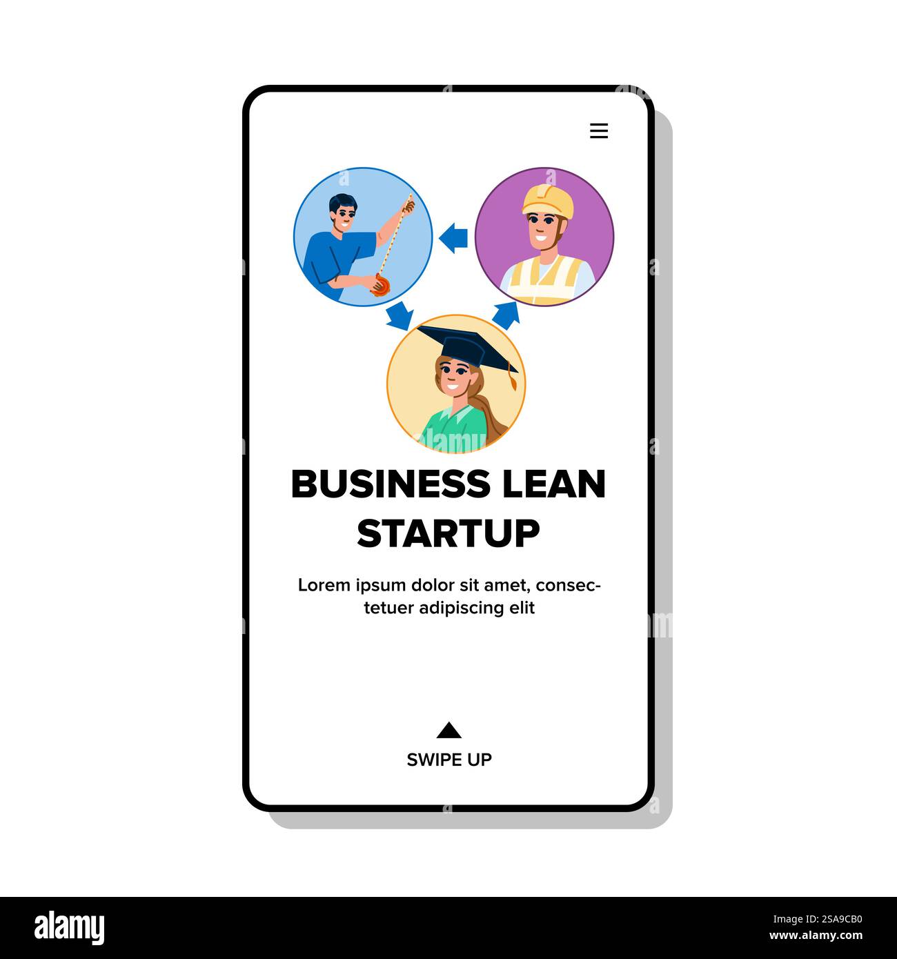 strategy business lean startup vector. agile funding, product customer ...