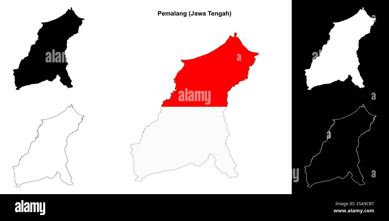 Pemalang vector map hi-res stock photography and images - Alamy