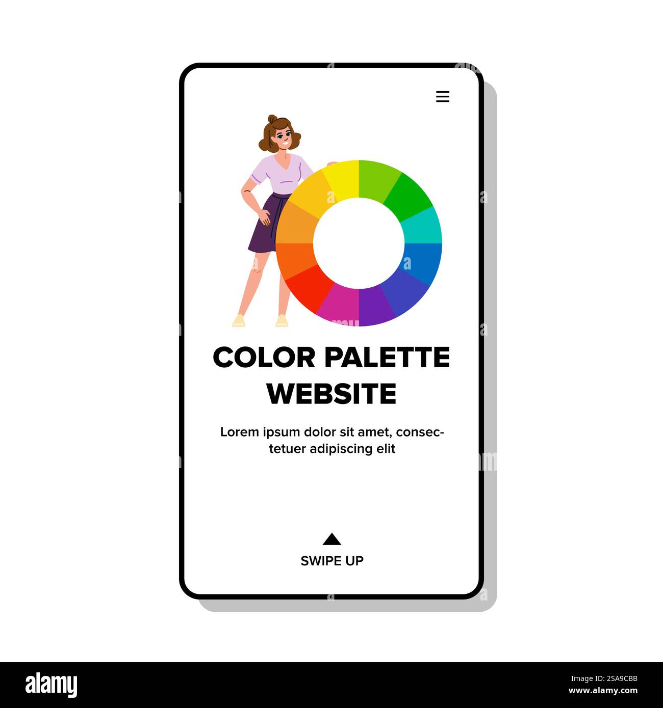 hue color palette website vector. tone shade, contrast bright, pastel ...