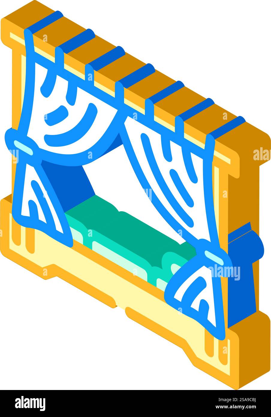canopy bed outdoor furniture isometric icon vector. canopy bed outdoor ...