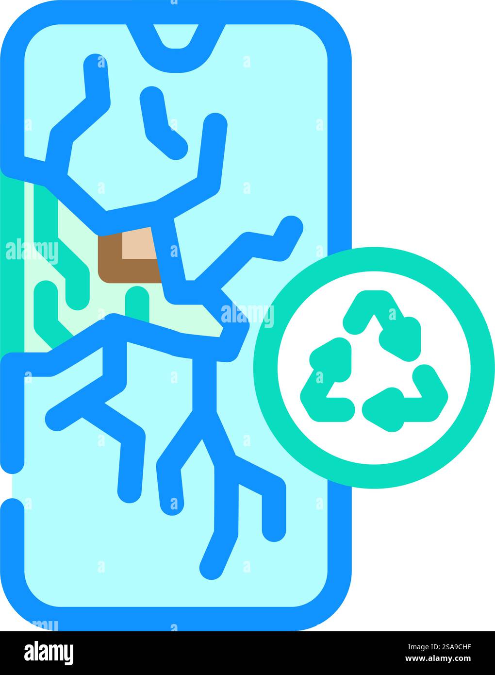 plastics recycling color icon vector. plastics recycling sign. isolated ...
