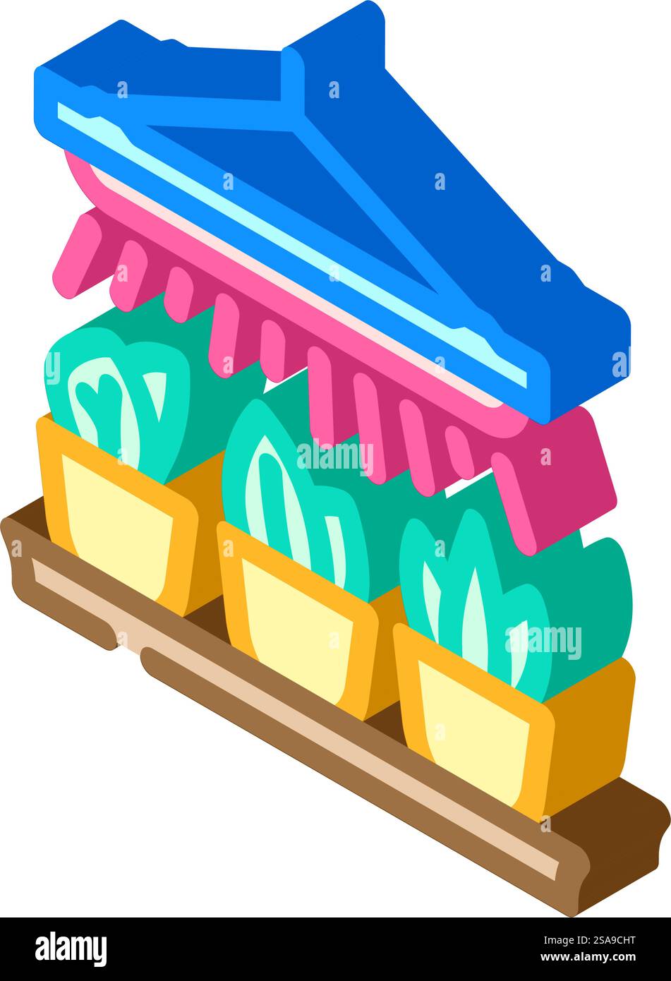grow lights urban gardening isometric icon vector. grow lights urban ...