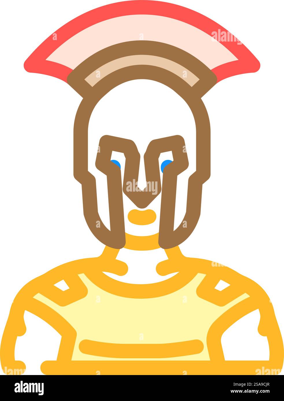 gladiator soldier roman greek color icon vector. gladiator soldier ...