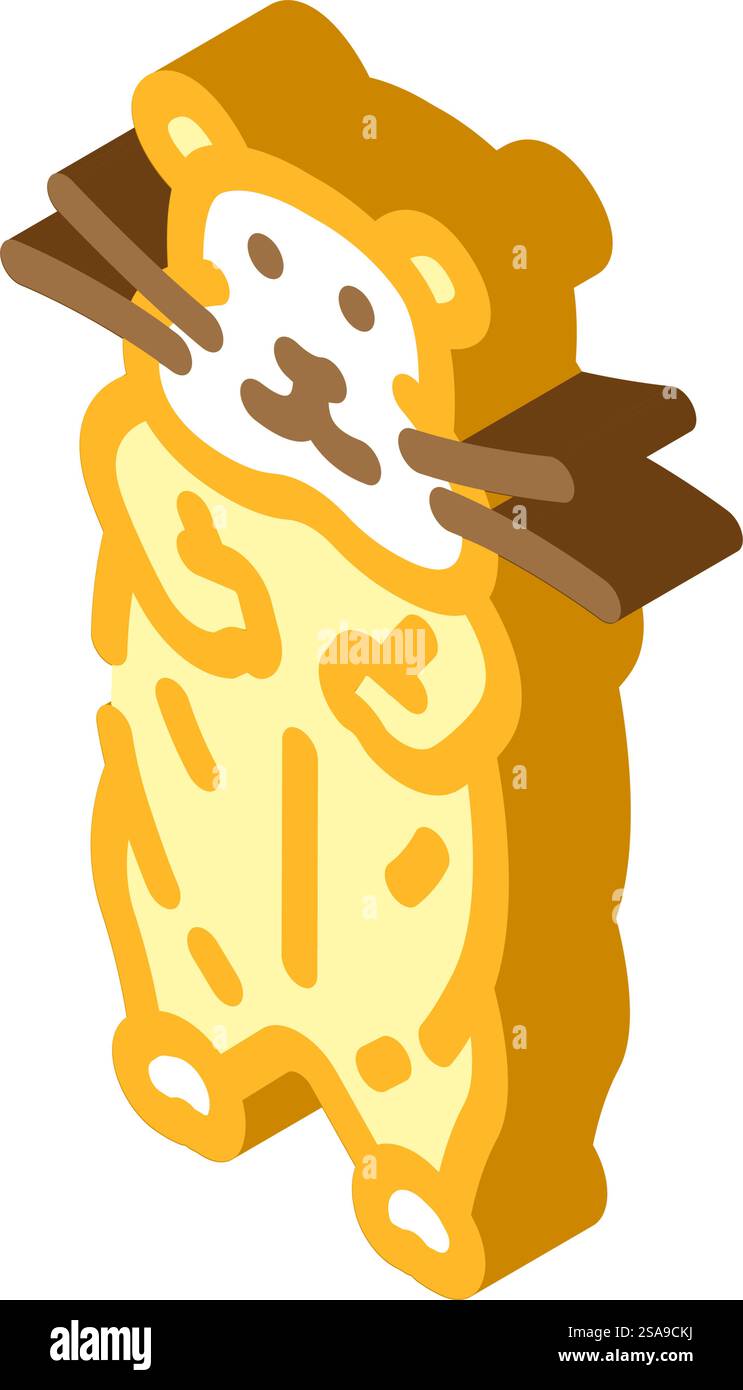 hamster standing pet isometric icon vector. hamster standing pet sign ...