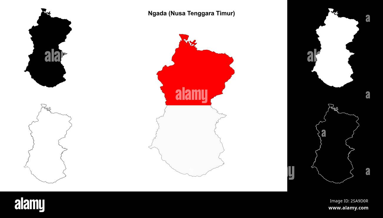 Ngada vector map hi-res stock photography and images - Alamy