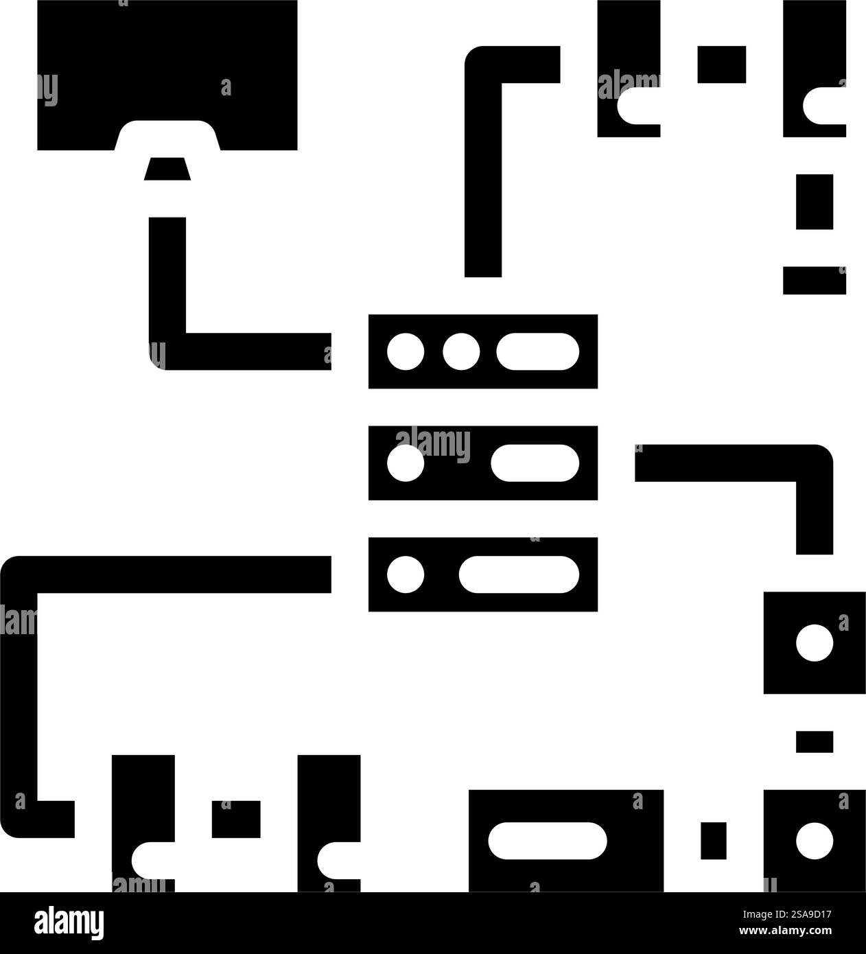 it architecture analyst glyph icon vector. it architecture analyst sign ...