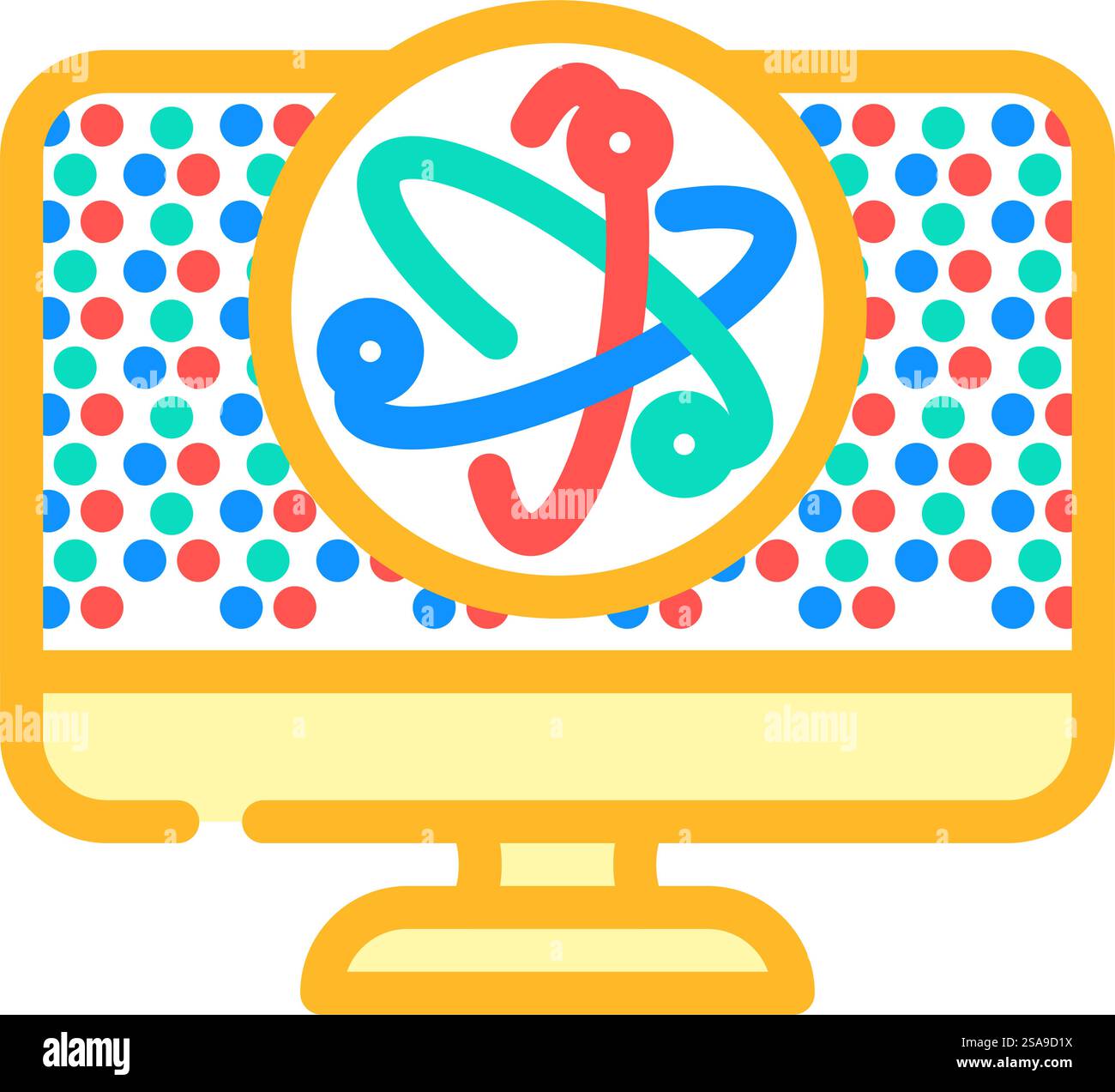 dot technology quantum color icon vector. dot technology quantum sign ...
