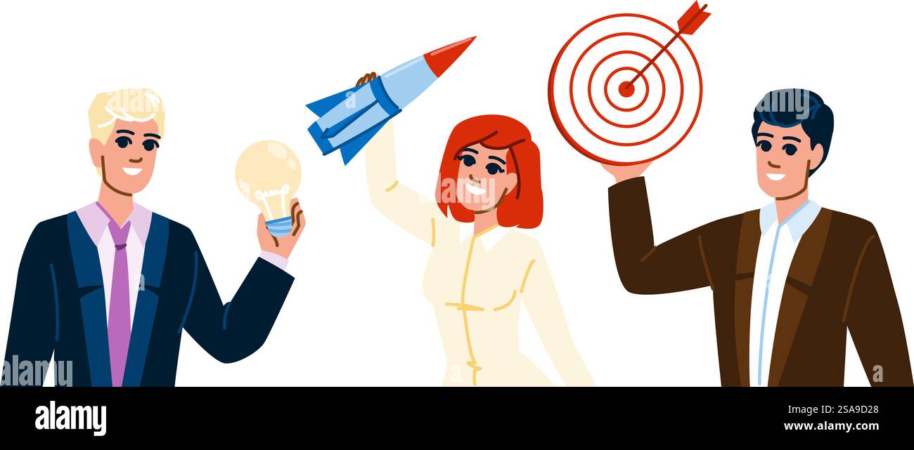 office entrepreneurship vector. startup launch, leader idea, young ...