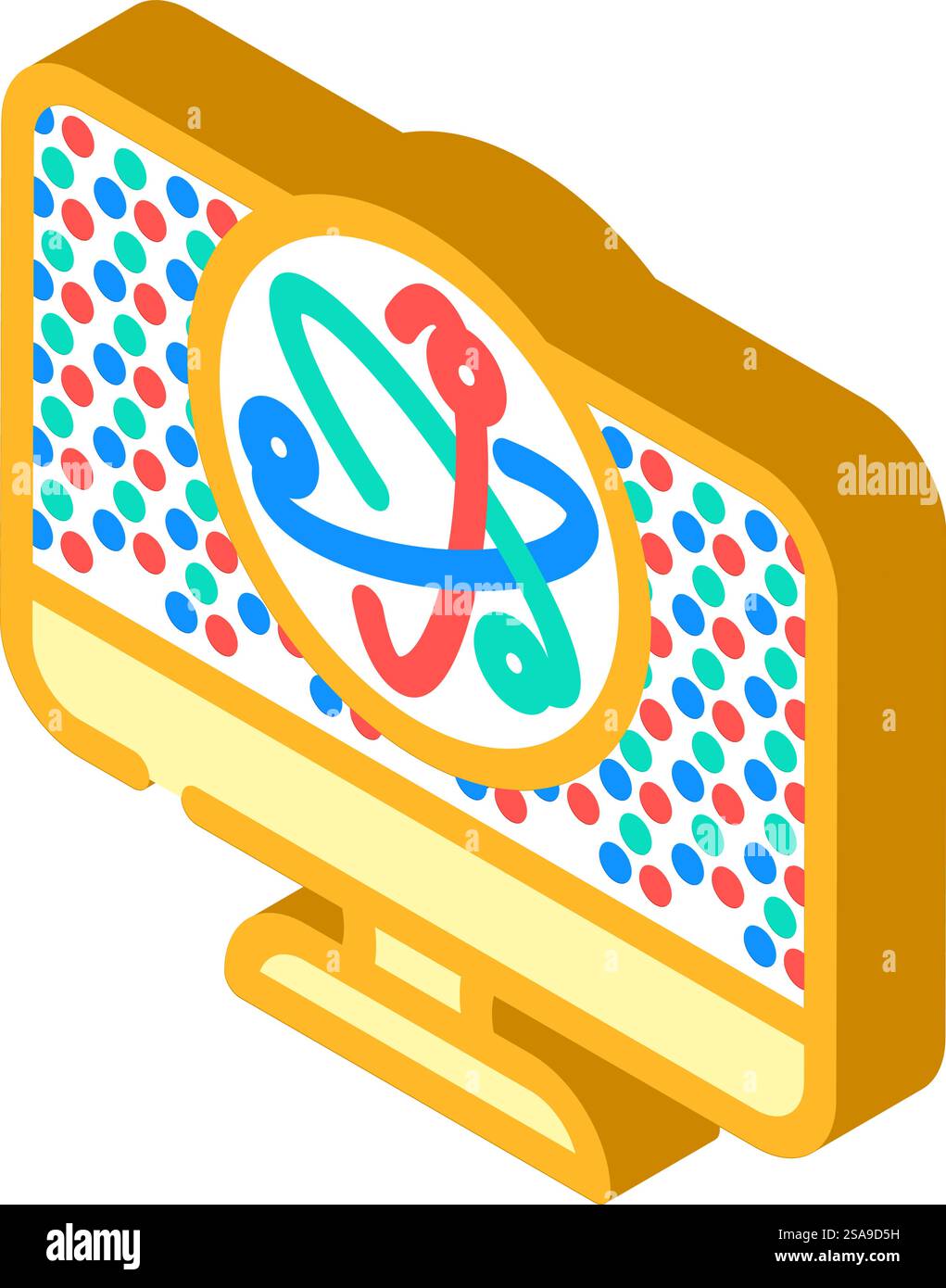 dot technology quantum isometric icon vector. dot technology quantum ...