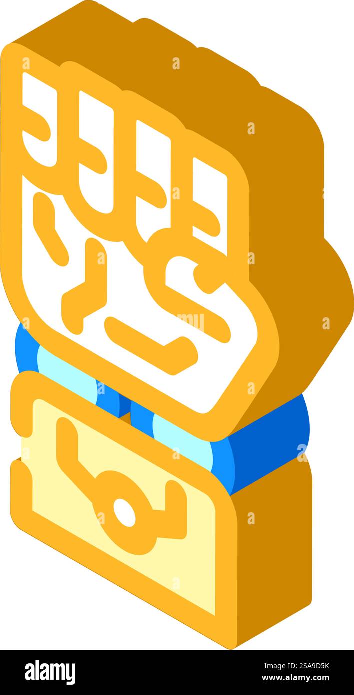 fist robot hand gesture isometric icon vector. fist robot hand gesture ...