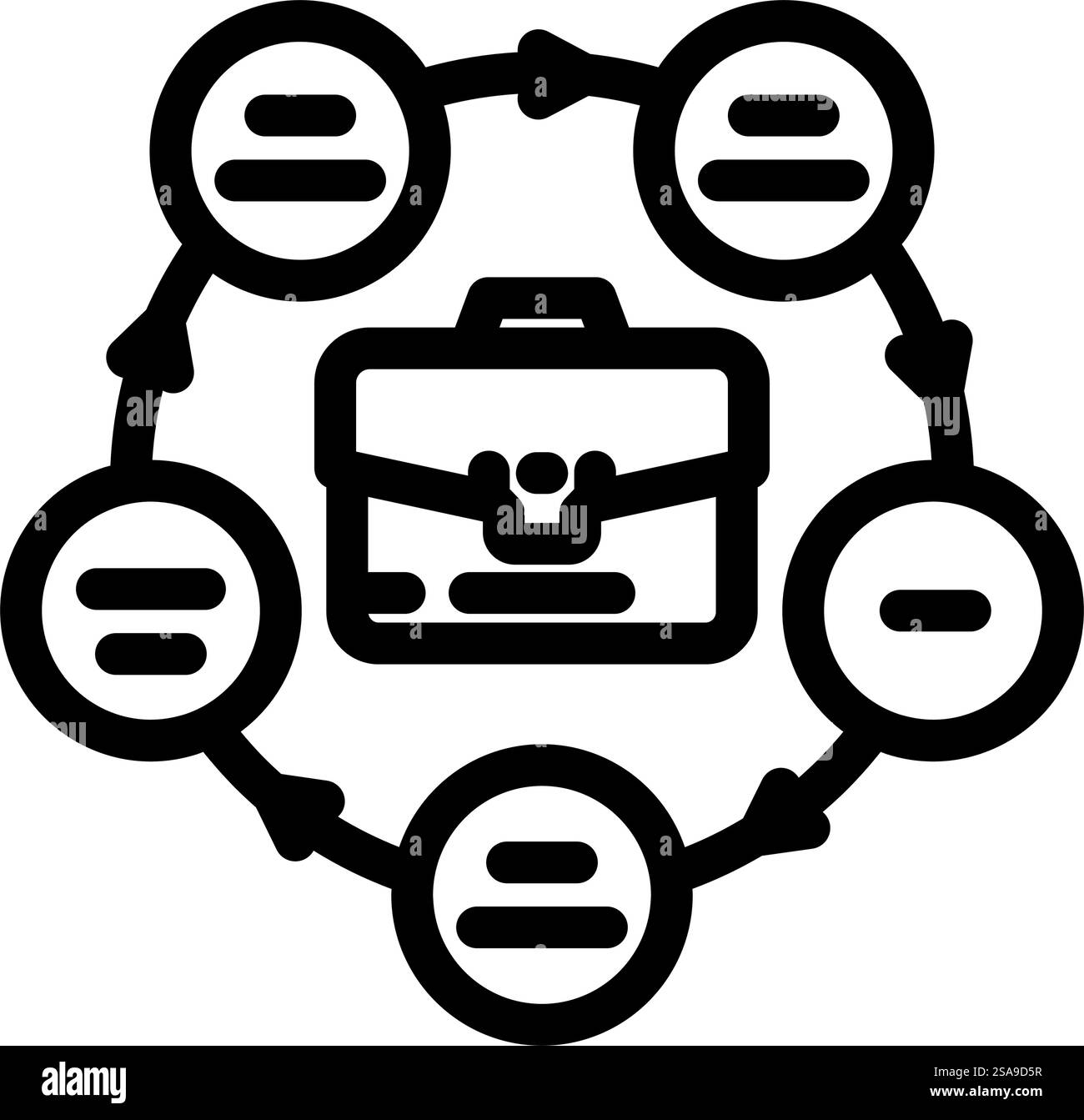 Business Process Analyst Line Icon Vector Business Process Analyst