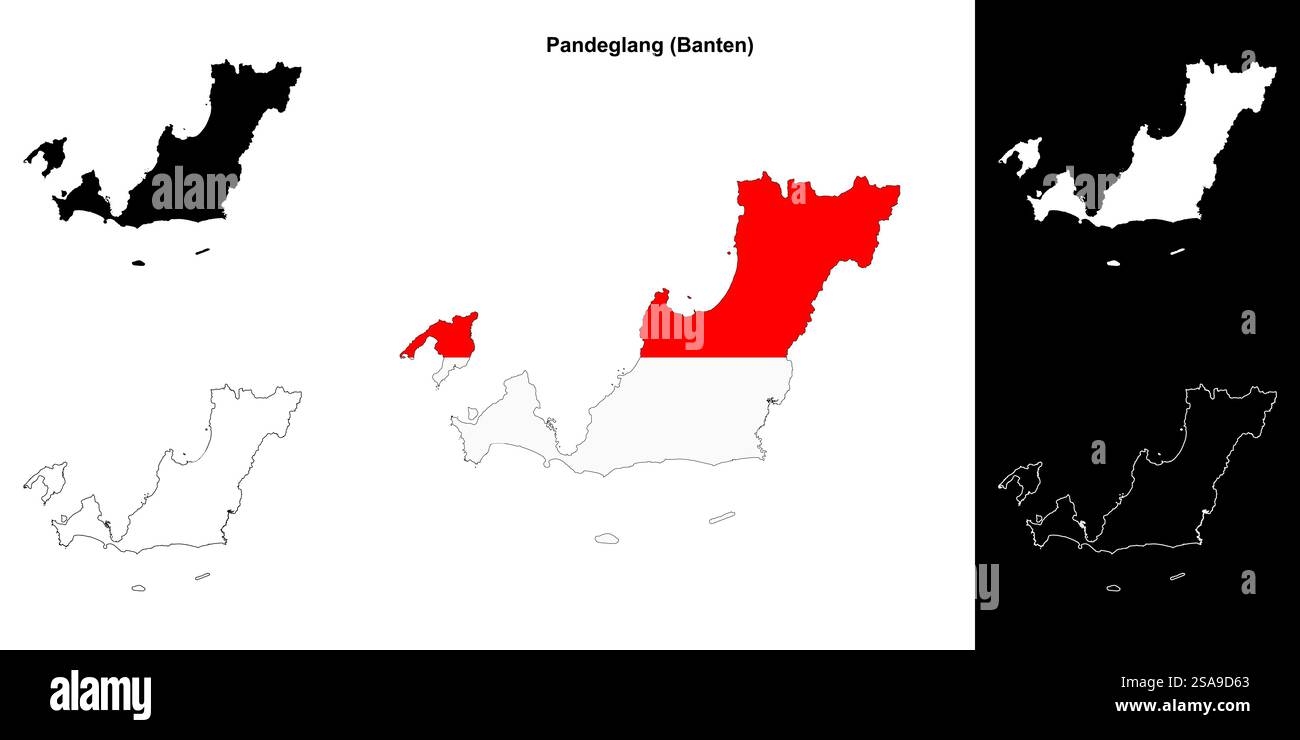 Pandeglang blank outline map set Stock Vector Image & Art - Alamy
