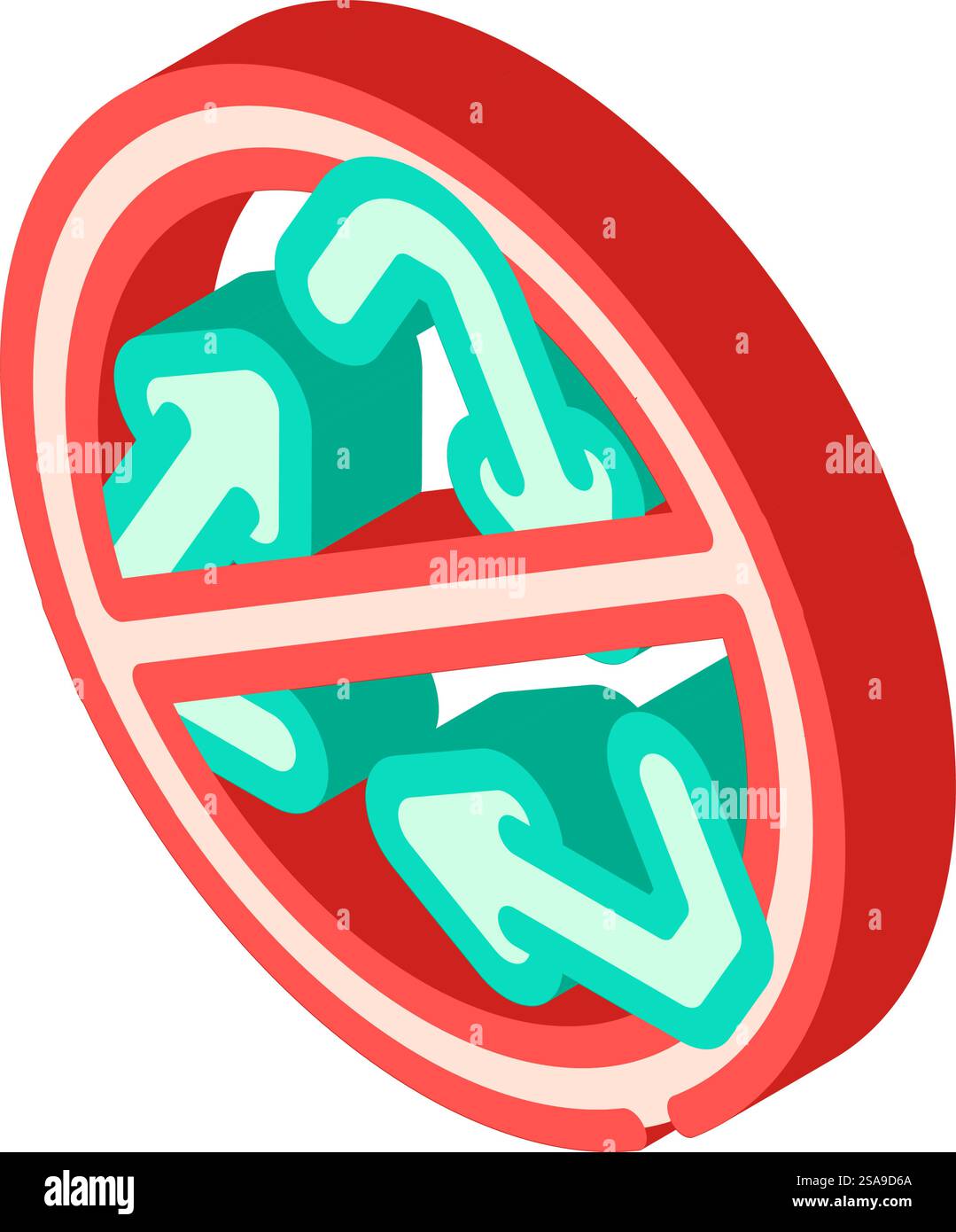non biodegradable waste sorting isometric icon vector. non ...
